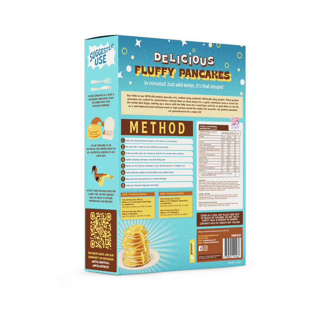 HIGH PROTEIN INSTANT PANCAKE MIX – METALAB SUPPS