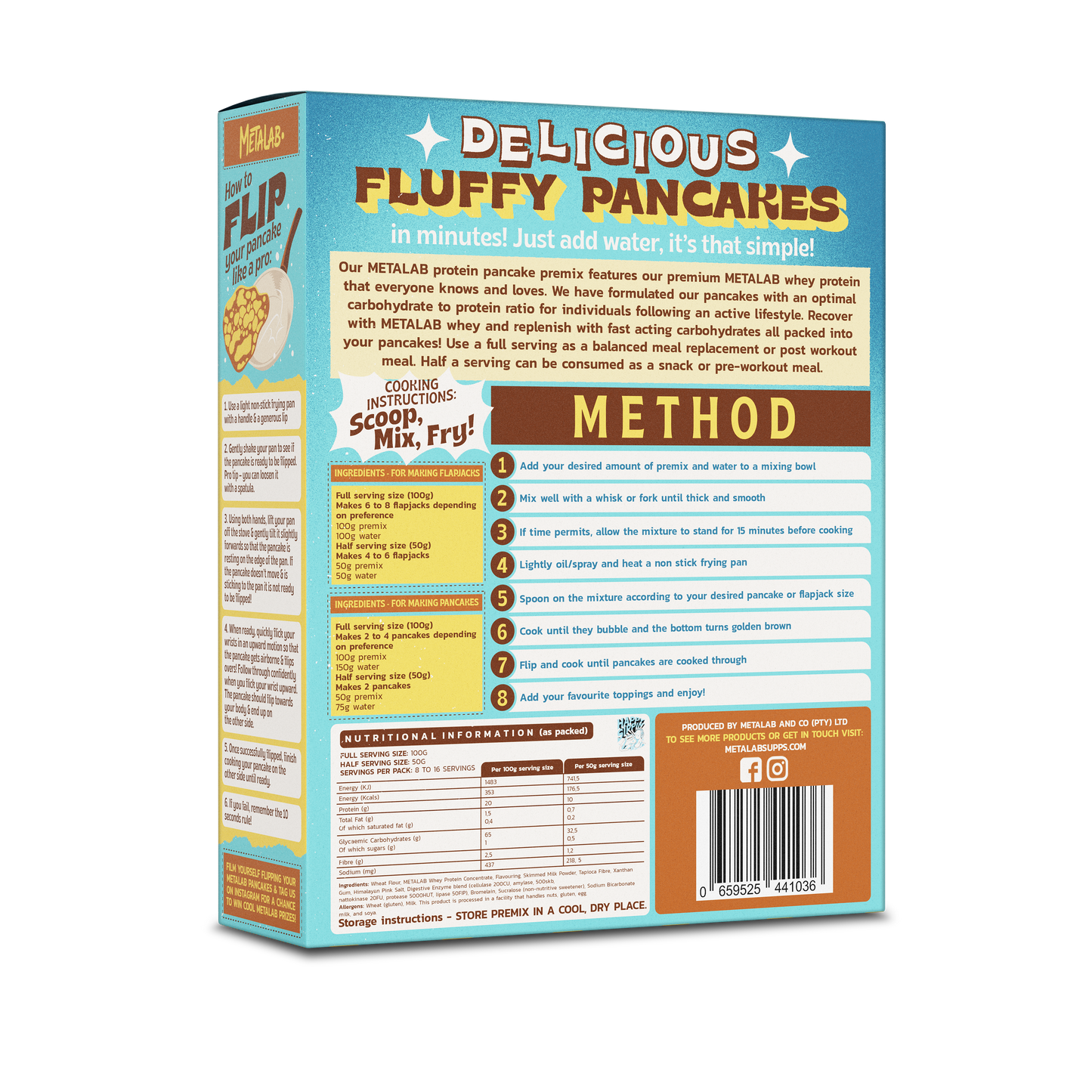 HIGH PROTEIN INSTANT PANCAKE MIX – METALAB SUPPS